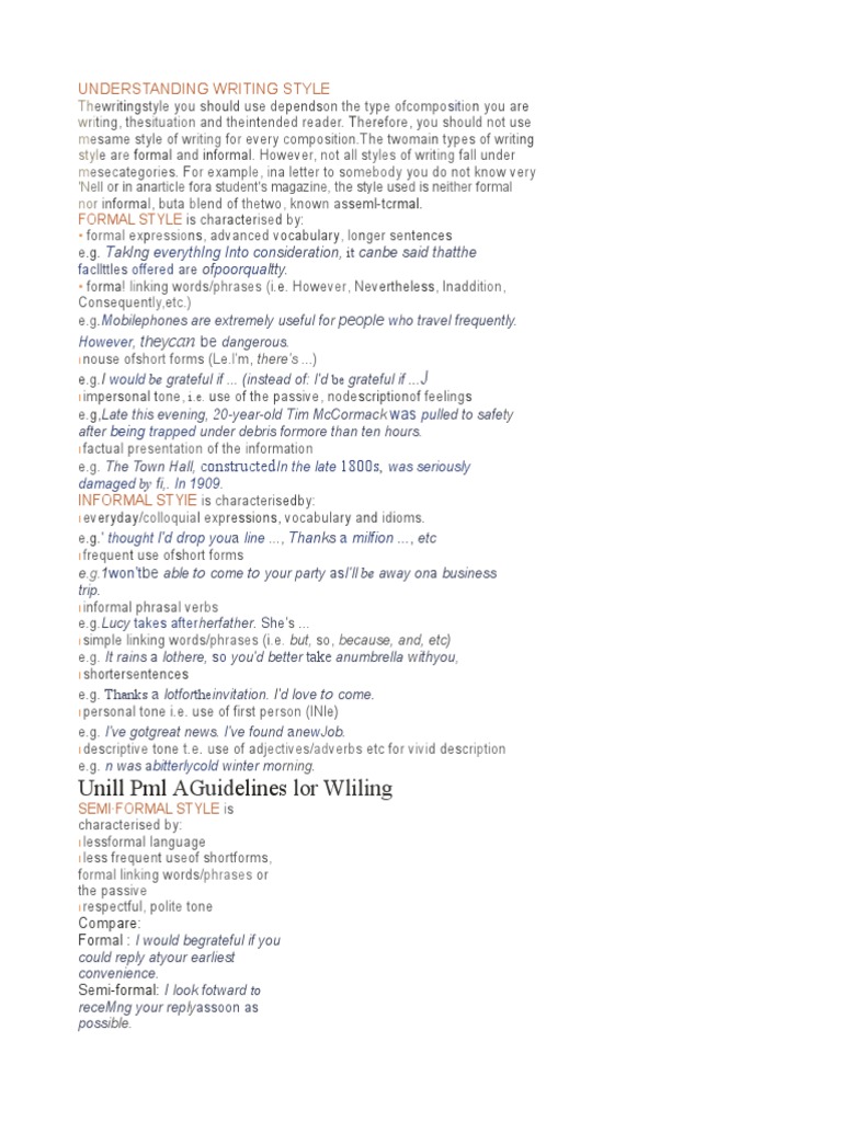 Understanding writing styles | PDF | Linguistics