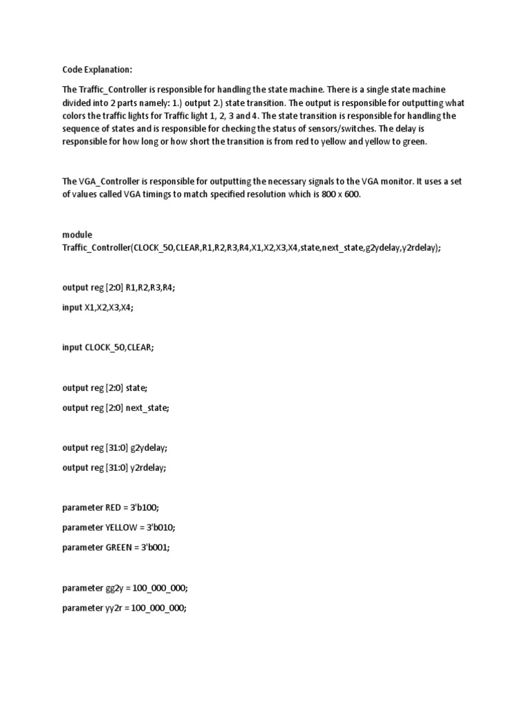 Traffic Light Code Explanation | Download Free PDF | Traffic Light ...