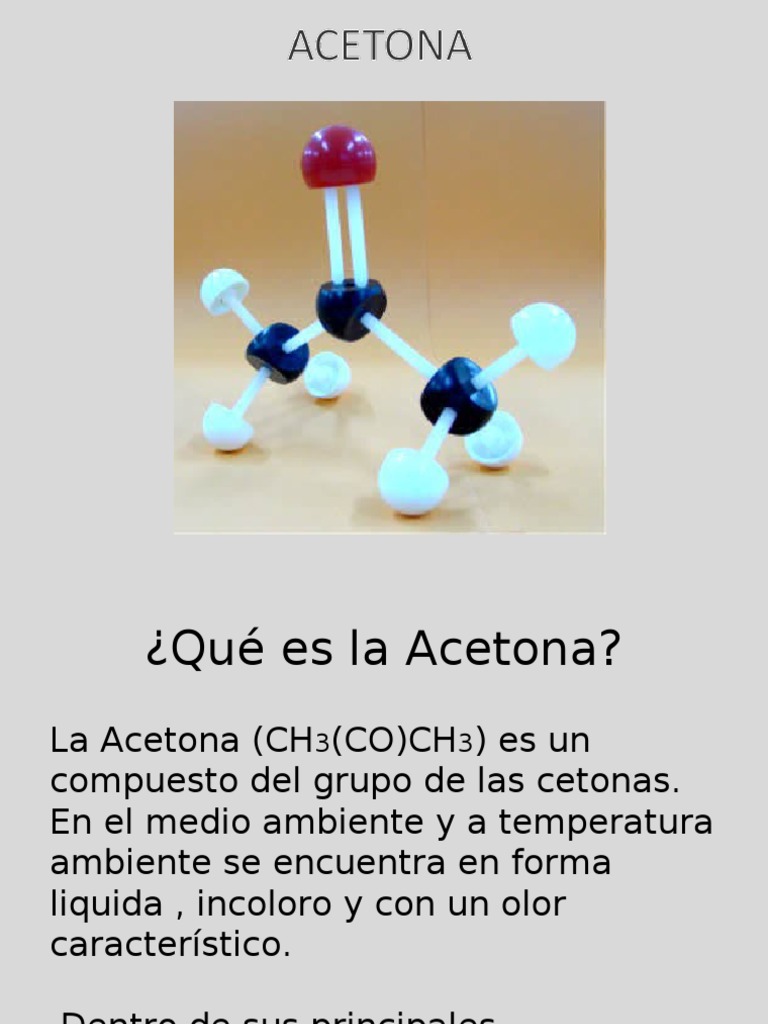 ACETONA 2003 | Sustancias químicas | Química