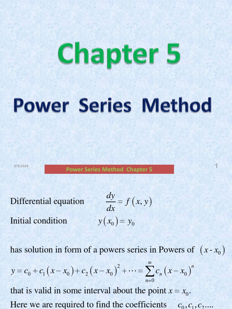 05.2 Power Series | PDF | Rates | Equations