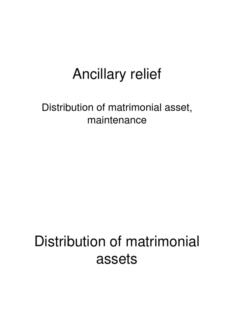 Ancillary Relief | PDF | Mortgage Loan | Marriage