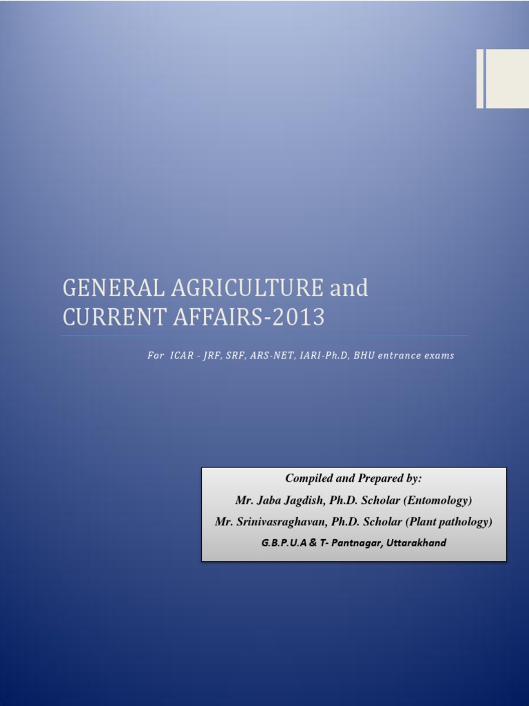 Agriculture and Current Affairs 2013 Guide | PDF | Green Revolution ...