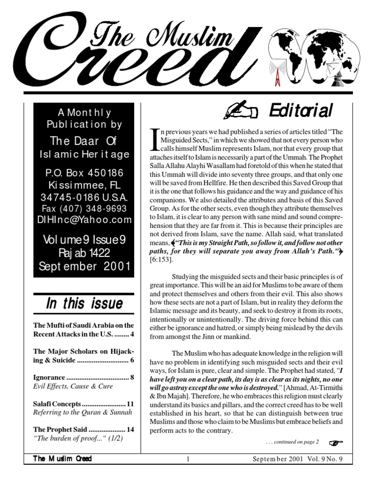 The Muslim Creed MuslimCreed9-2001 | PDF | Prophets And Messengers In ...