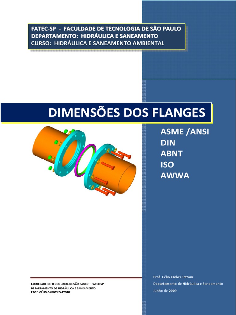 Flanges Conforme Normas ANSI DIN ISO e NBR | PDF | Engenharia Mecânica ...