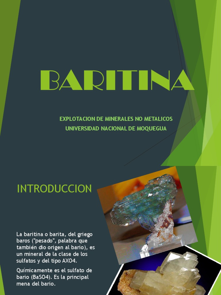 Baritina | PDF | Minerales | Calcita