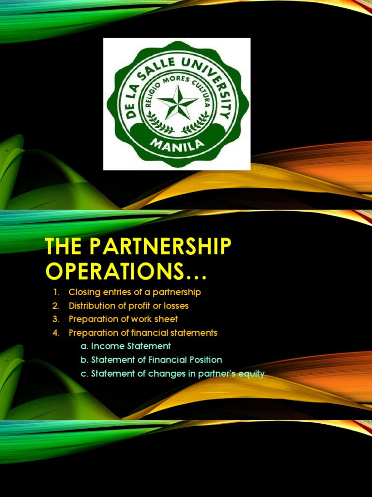 The Partnership Operation | PDF | Partnership | Profit (Accounting)