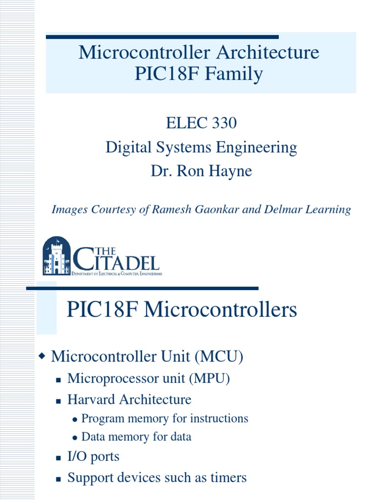 PIC18F Microcontroller Overview | PDF | Pic Microcontroller ...
