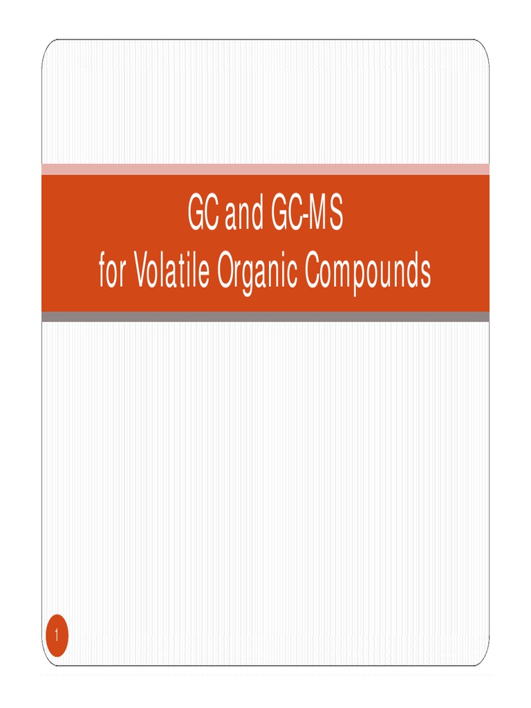GC and GC-MS | PDF