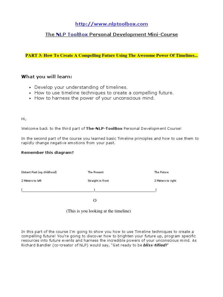 PART 3: How To Create A Compelling Future Using The Awesome Power of ...