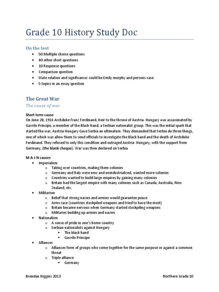 Grade 10 History Study | PDF | Operation Overlord | Prohibition