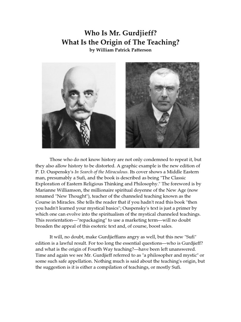 Gurdjieff: Christianity's Influence on His Teaching | PDF | Fourth Way ...