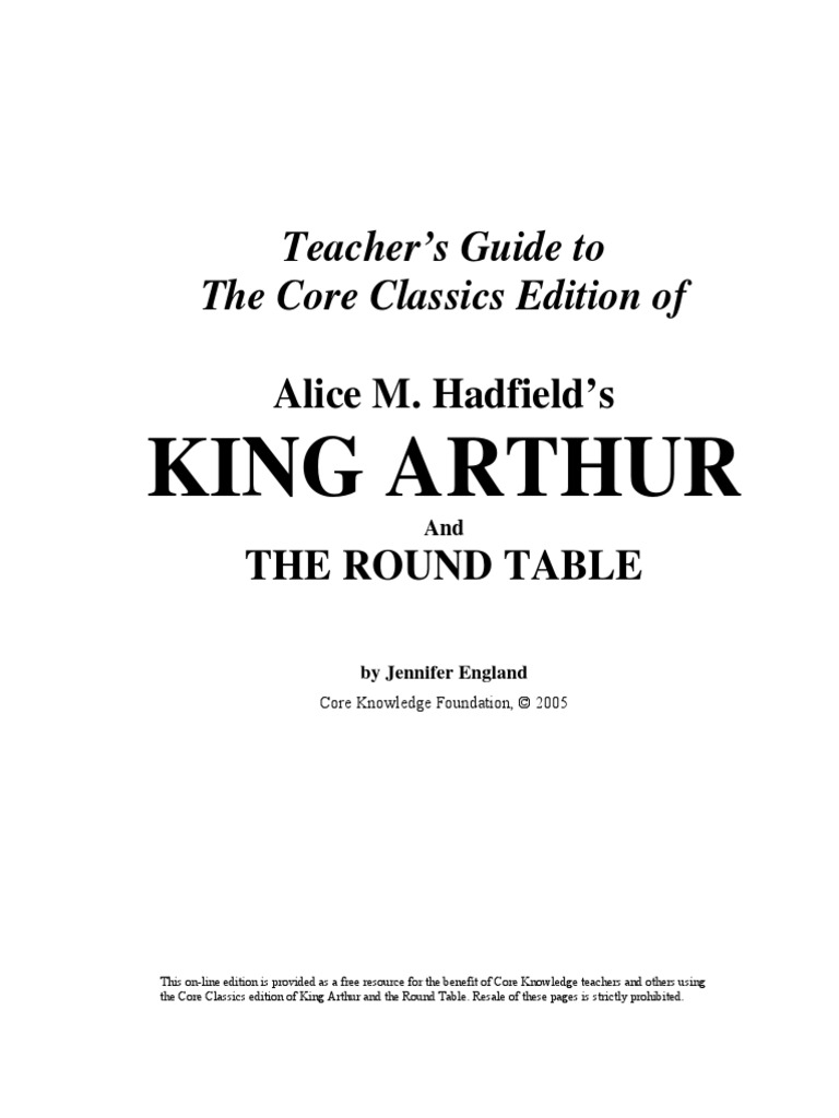 Teacher's Guide: King Arthur Classics | PDF | King Arthur | Lancelot