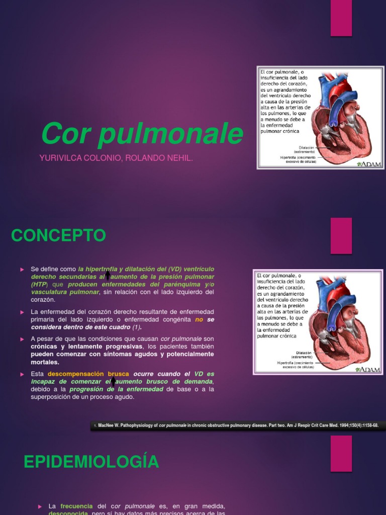Cor Pulmonale | PDF | Insuficiencia cardíaca | Sistema cardiovascular