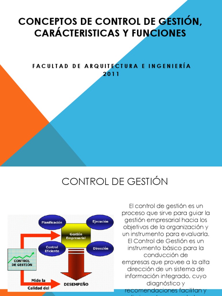 Conceptos de Control de Gestión, Carácteristicas y Funciones | PDF ...