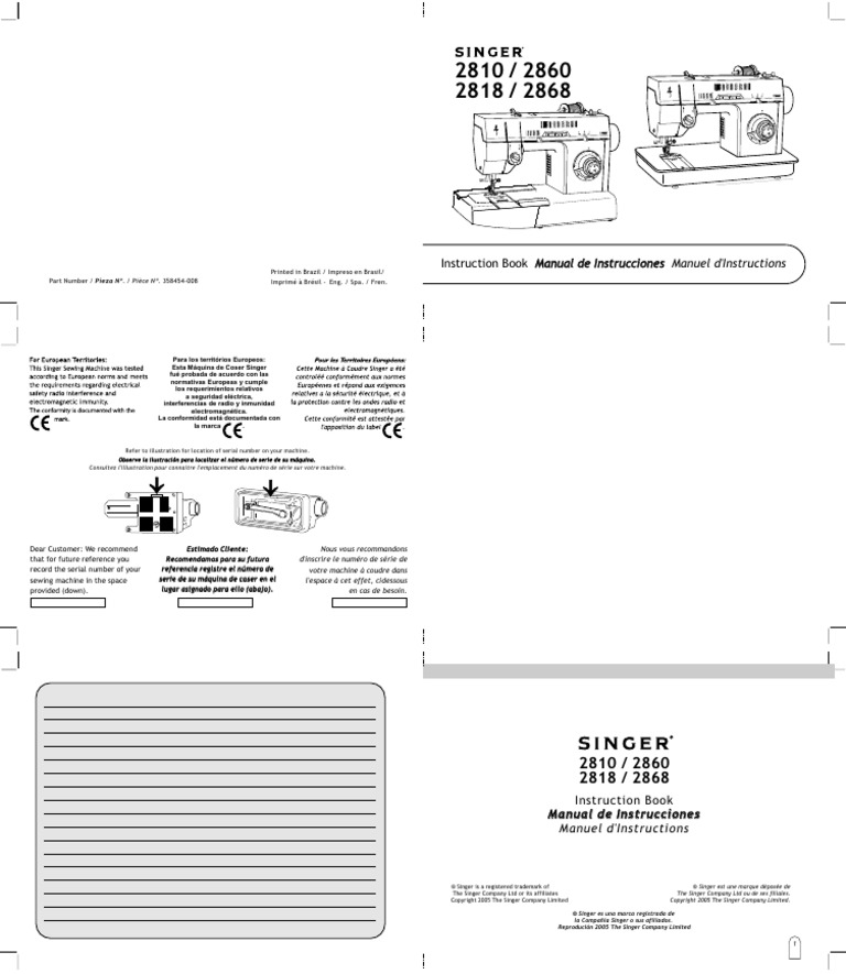 Instruction Book Manual de Instrucciones Manuel D'instructions | PDF ...