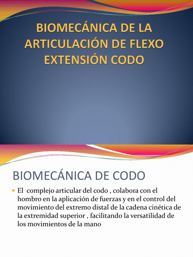 Biomecánica de La Articulación de Flexo Extensión Codo | PDF | Codo ...