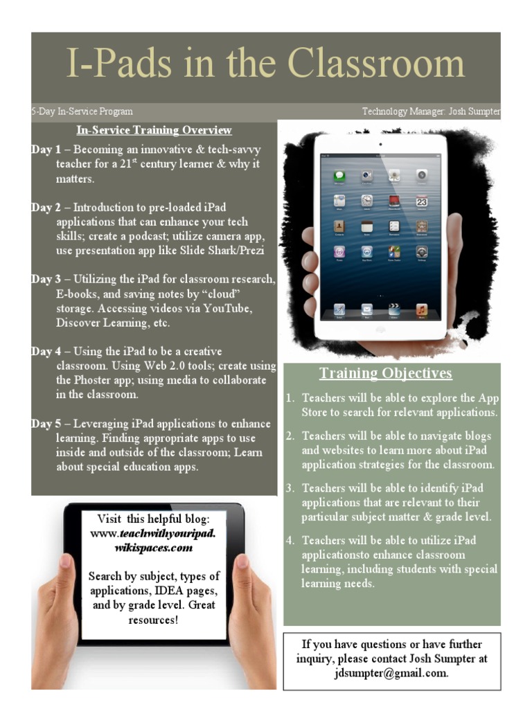 Flyer For Training Module | PDF | I Pad | Media Technology