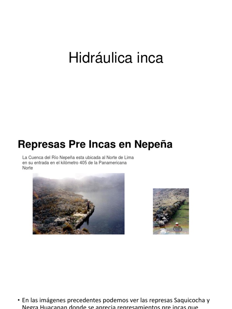 Hidráulica Inca | PDF | Represa | Imperio Inca