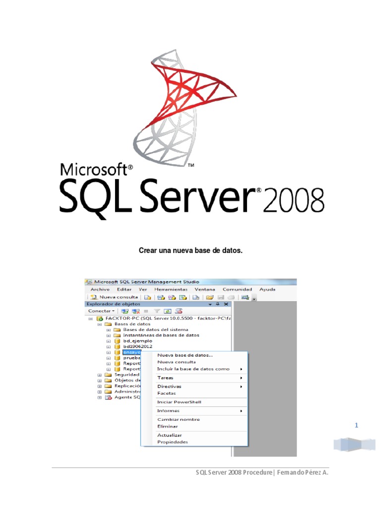 Tutorial Procedure SQL Server 2008 PDF | PDF