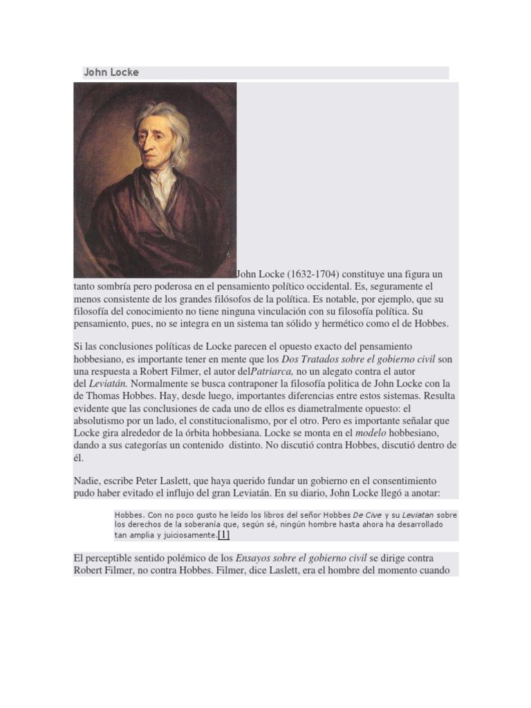John Locke | PDF | John Locke | Leviatán (libro)