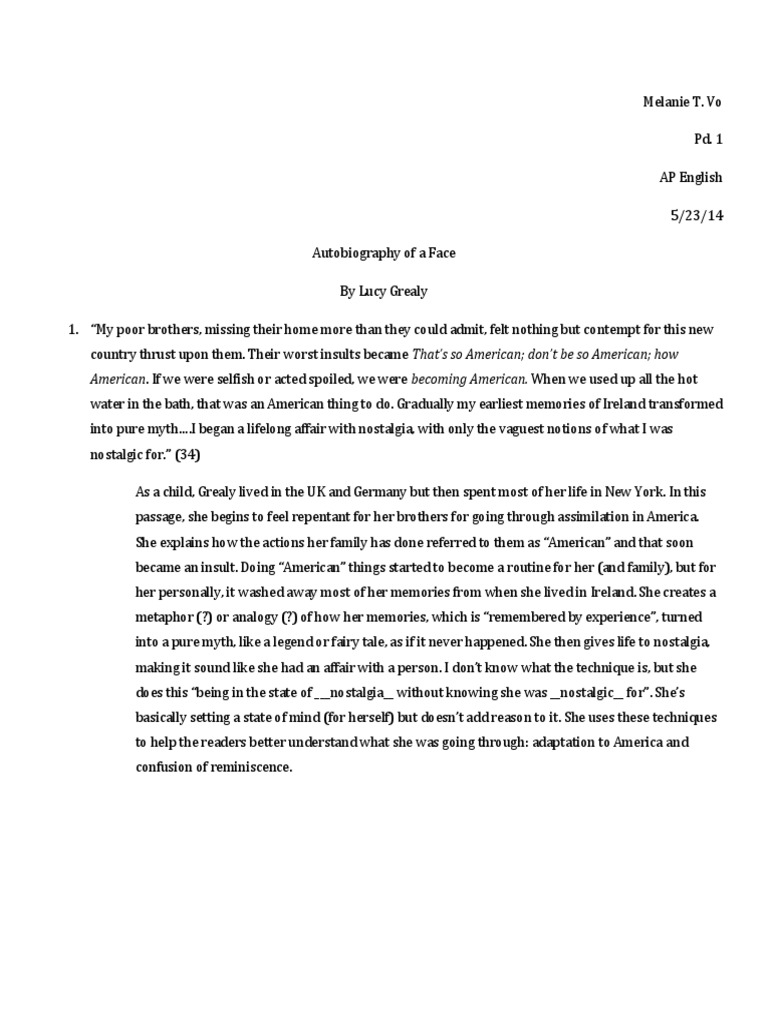 10 Autobiography of A Face | PDF | Love