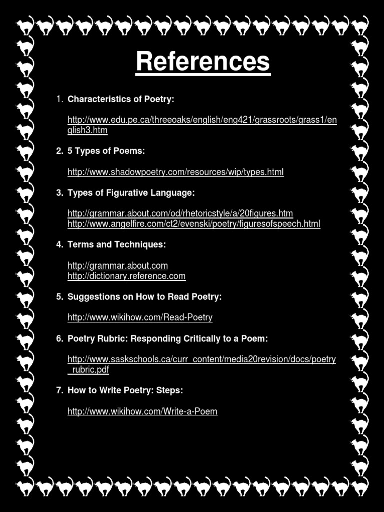 Poetry References | PDF