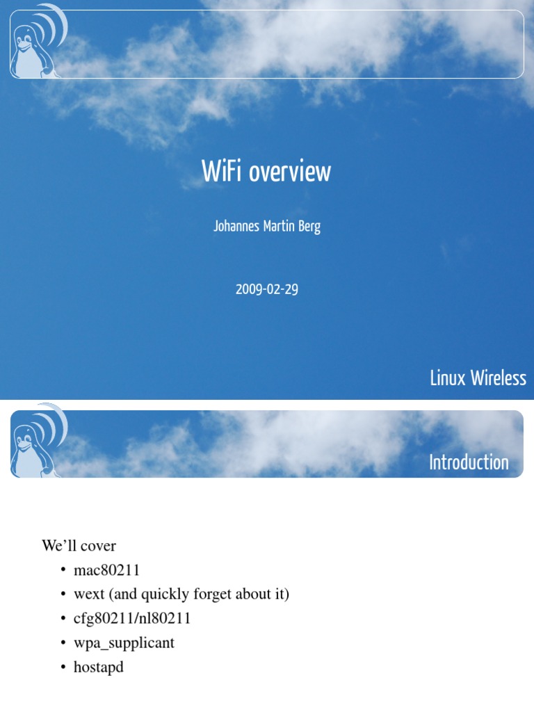Wifi Overview: Linux Wireless Linux Wireless | PDF | Device Driver ...