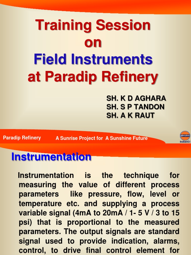 Field Instrumentation | PDF | Flow Measurement | Valve