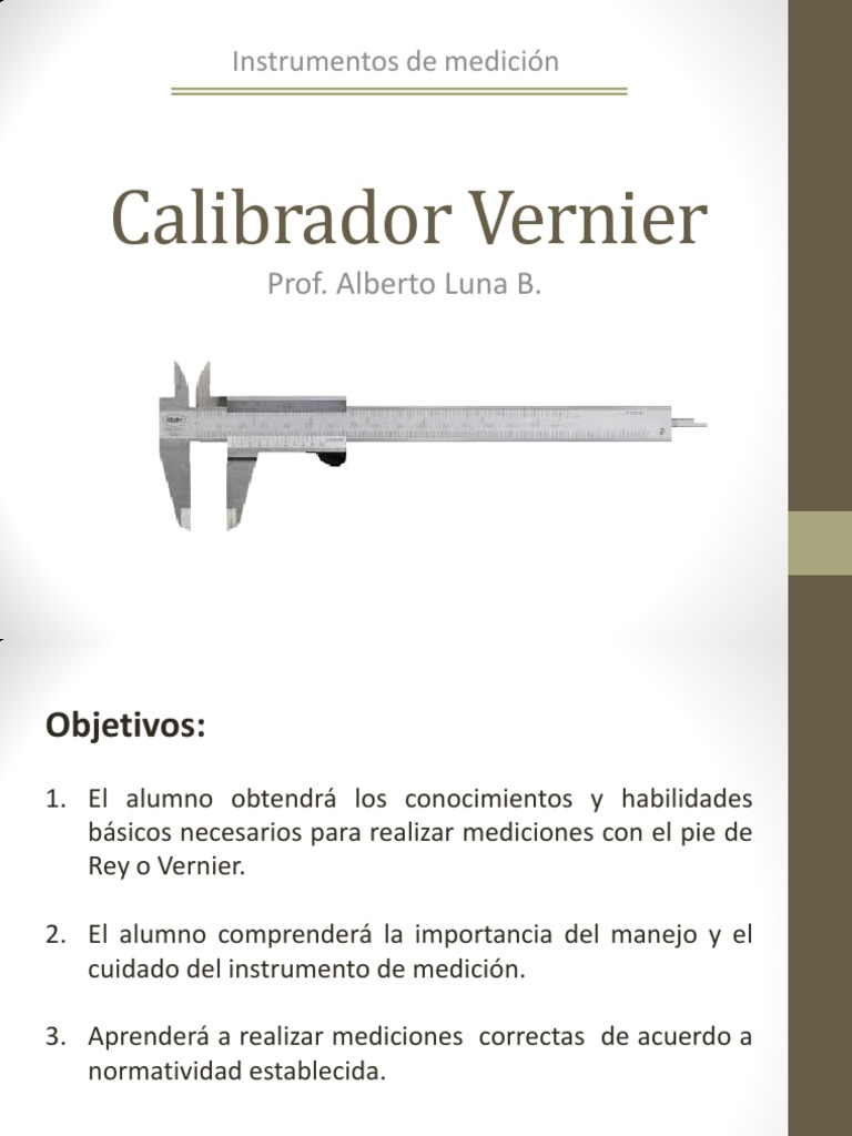 Calibrador Vernier | PDF | Instrumento de medición | Herramientas