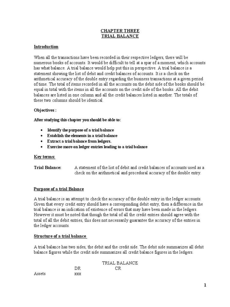 Trial Balance: COGS Debit or Credit? | PDF | Debits And Credits ...