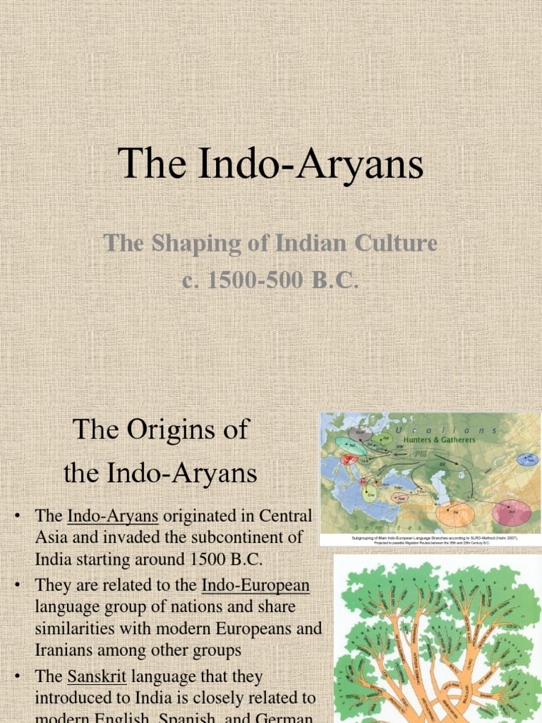 The Indo-Aryans: The Shaping of Indian Culture C. 1500-500 B.C ...