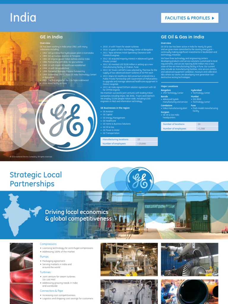 GE Regional Profile India | PDF | General Electric | Industries