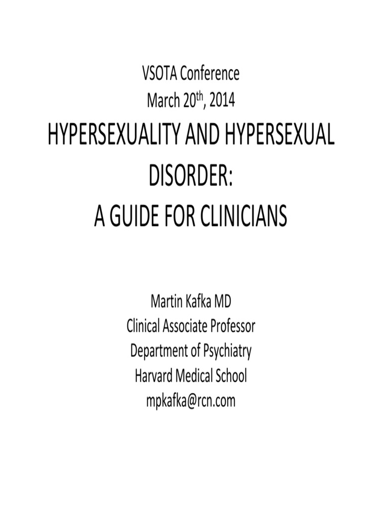 Clinician's Guide to Hypersexuality | PDF