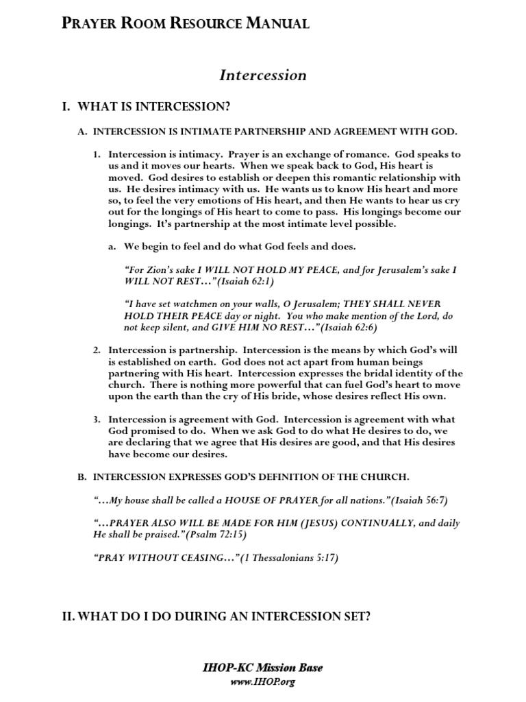 Intercession | Intercession | Prayer