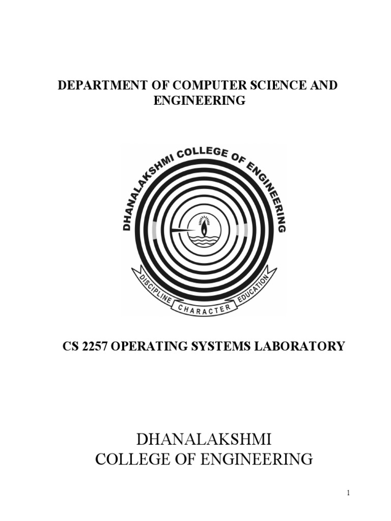 Operating System Lab Manual - CS2257 | PDF | Computer Data | Software