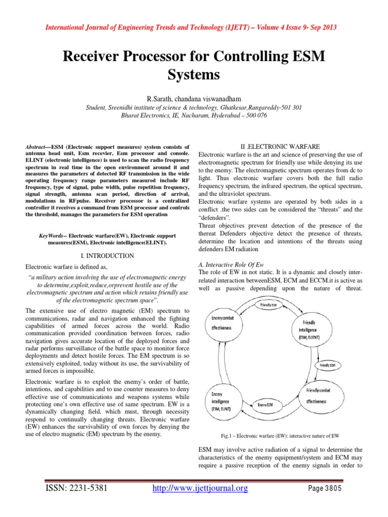 Receiver Processor For Controlling ESM Systems | PDF | Electronic ...
