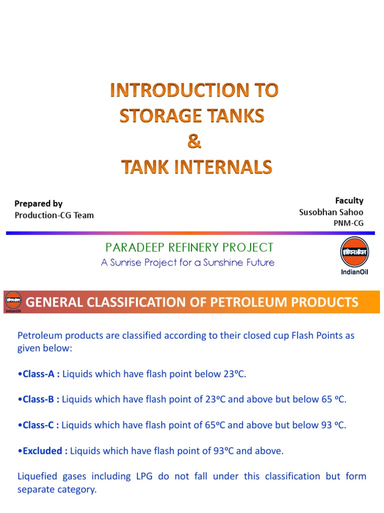 Introduction To Storage Tanks & Tank Internals | PDF | Fire Sprinkler ...