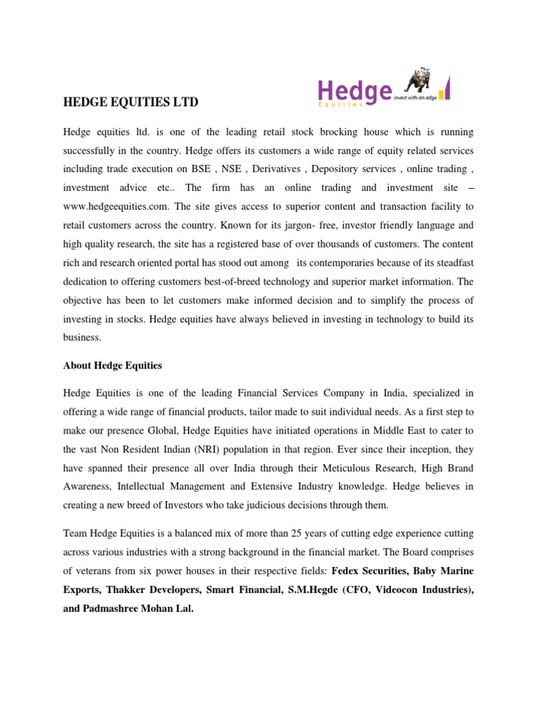 Hedge Equities LTD | PDF