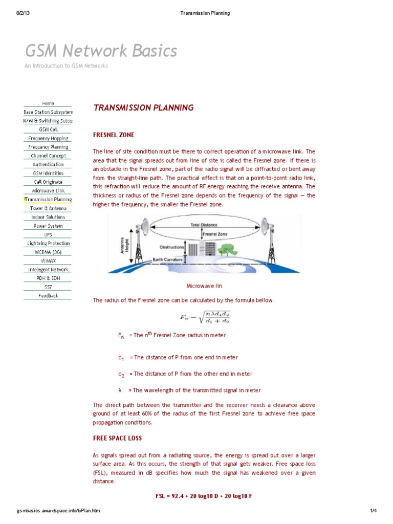GSM Network Basics: Transmission Planning | PDF | Radio | Bandwidth ...
