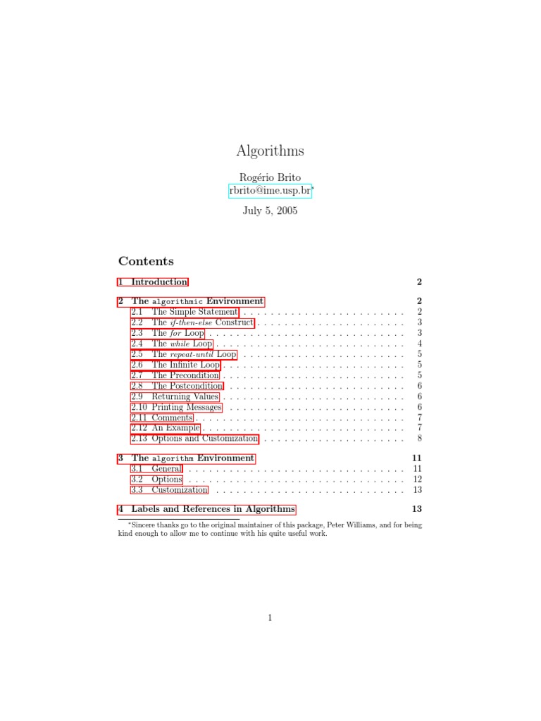 Latex Algorithms Package | PDF | Te X | Control Flow