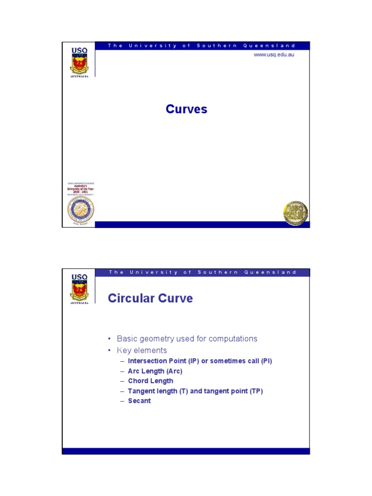 An Introduction to Geometric Design Elements for Circular Curves in ...