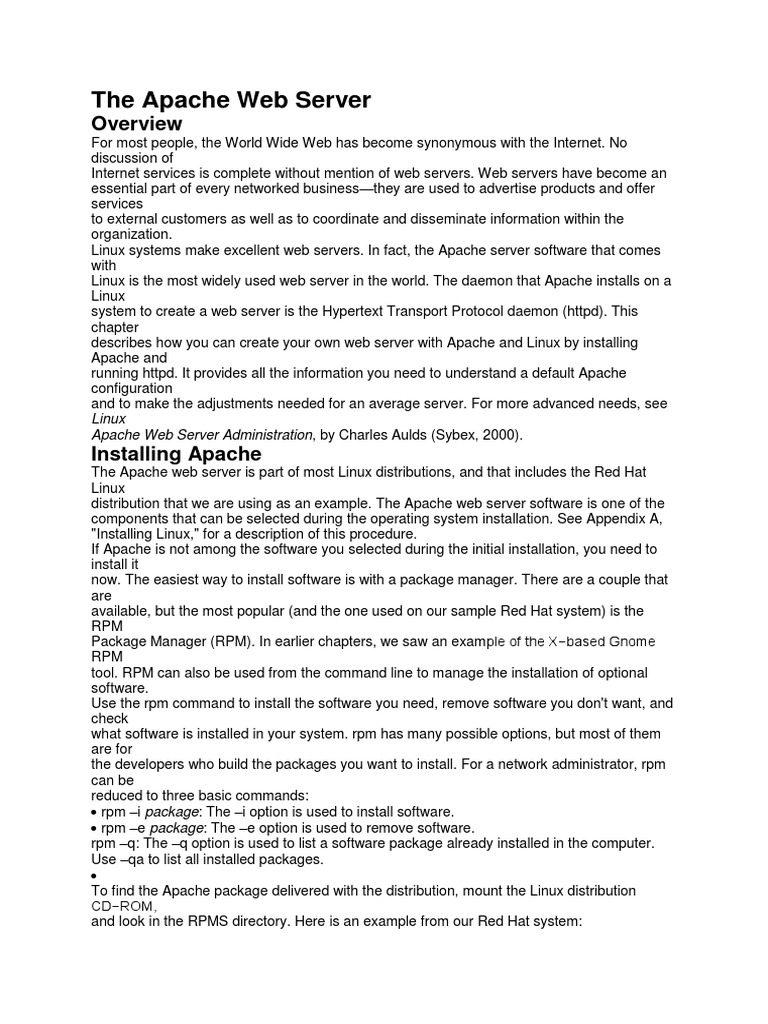 Linux Apache Web Server Administration | PDF | Apache Http Server | Linux