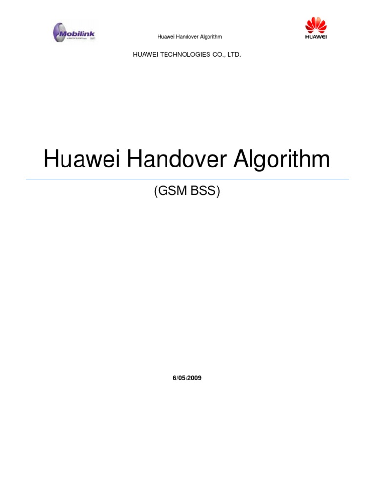 Handover Algorithm Complete and Detailed | PDF | Gsm | Telecommunications Engineering