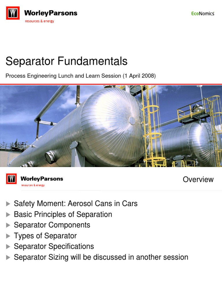 Separator Fundamentals - Process Design | Drop (Liquid) | Liquids