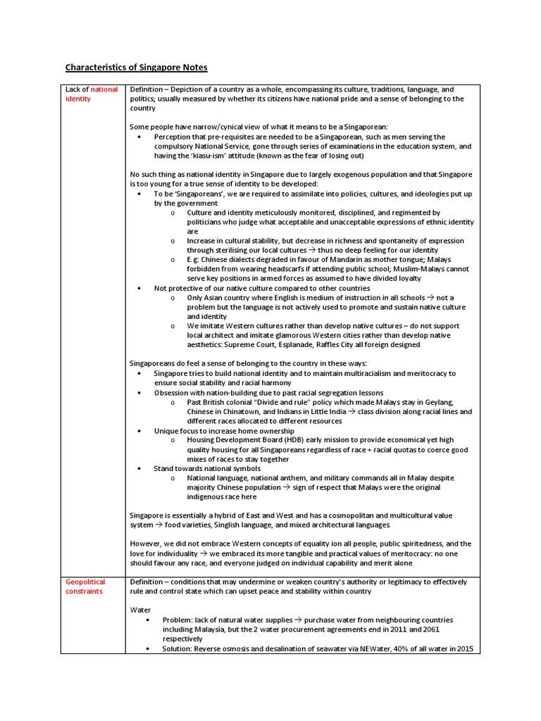 Characteristics of Singapore Notes | PDF | Singapore | World Politics
