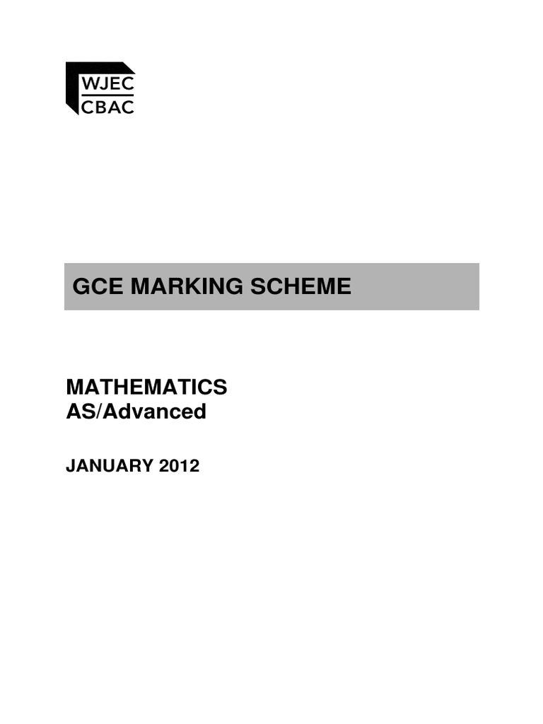 Gce Mathematics Ms January 2012 | PDF | Quadratic Equation ...