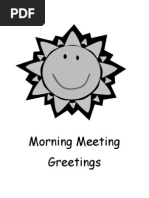 Morning Meeting Greetings Styled | PDF