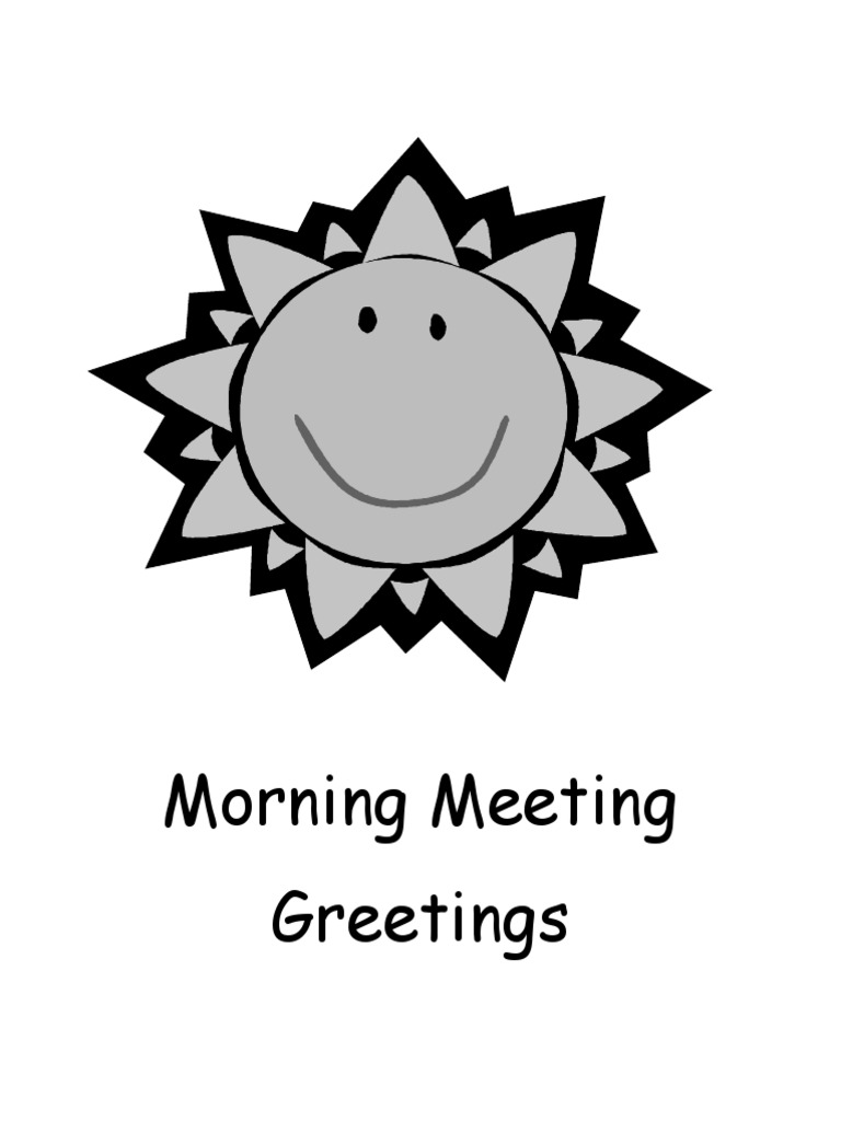 A Collection of Morning Meeting Greetings for Elementary School ...