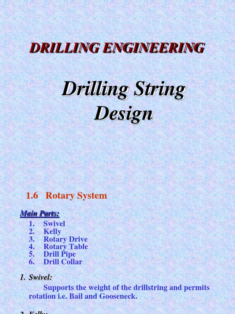 Drill String Design | Mechanical Engineering | Nature