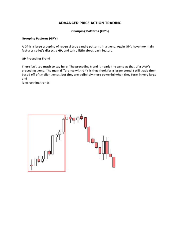Advanced Price Action Trading - Candlestick Grouping Pattern | PDF